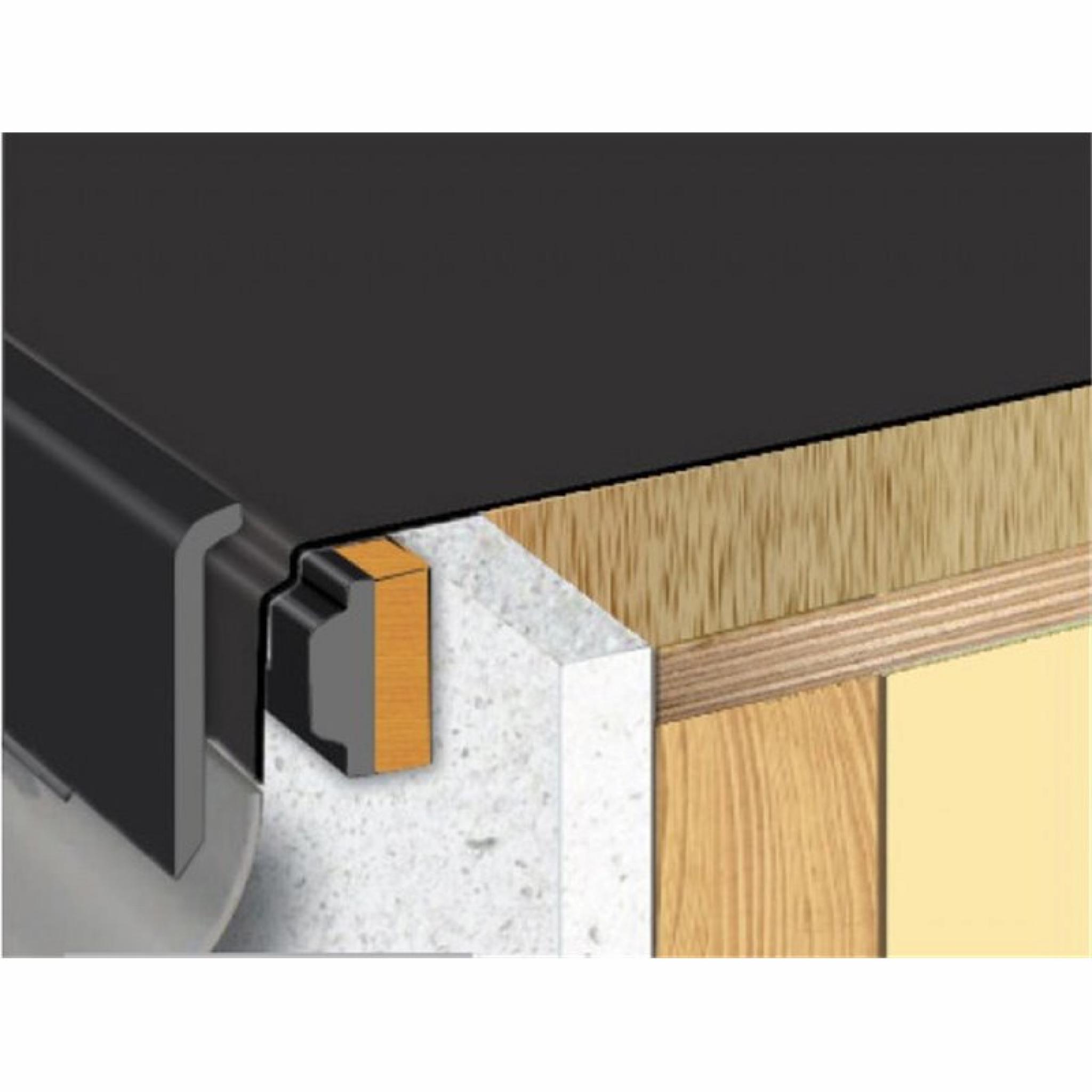 Sure Edge Gutter Drip Trim 2.5M (Grey) - UK Flat Roofing